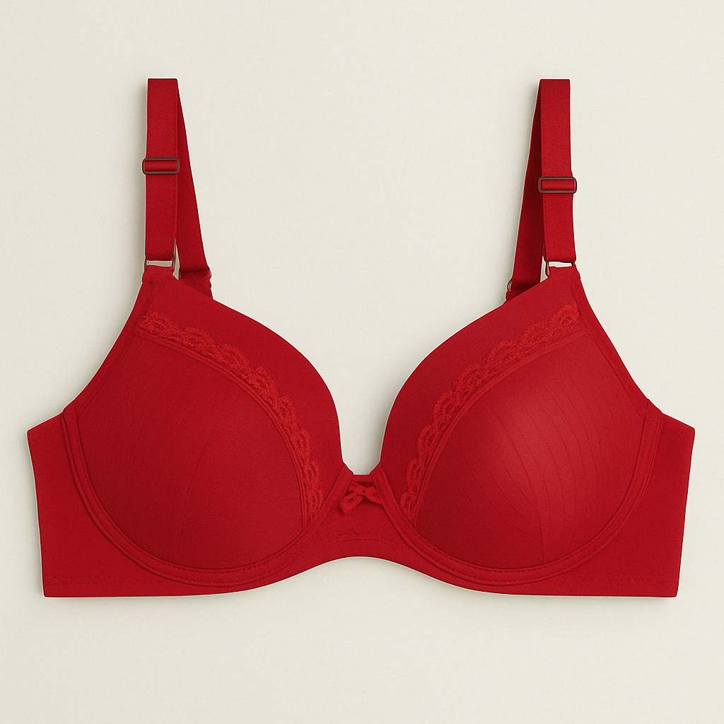Red Padded Lace Bra for Plus Size Women | PlusSize.pk – Affordable Plus ...